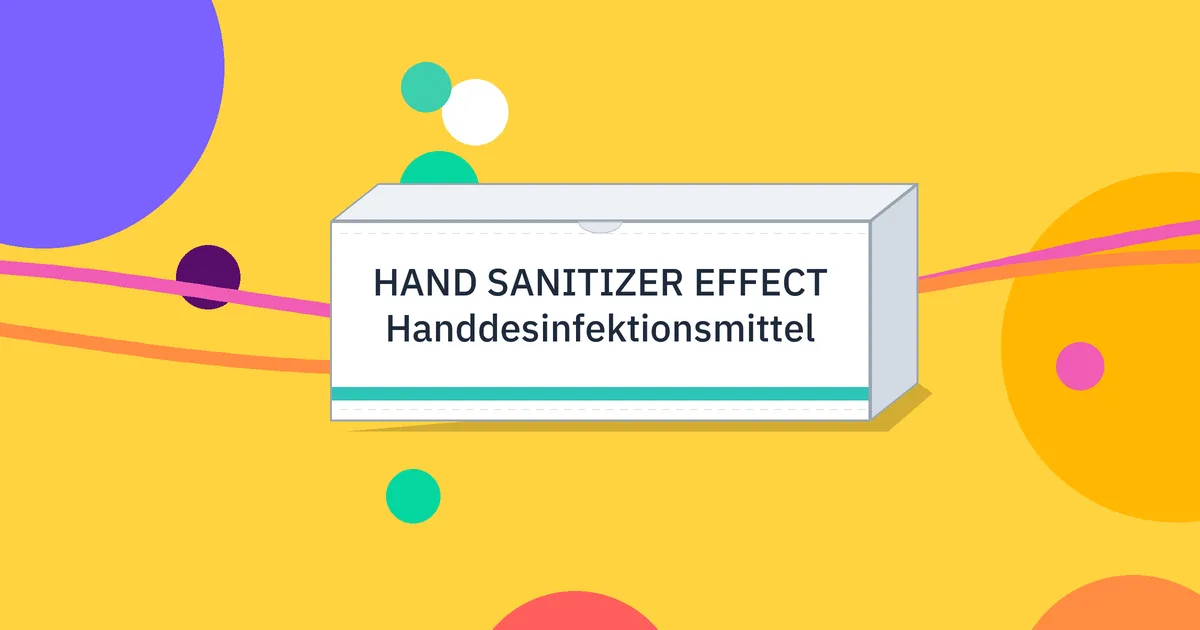 Symbolbild: Packung mit der Aufschrift HAND SANITIZER EFFECT Handdesinfektionsmittel (PZN 16740710) – Verfügbarkeit und Bezug in Apotheken in Frankfurt am Main