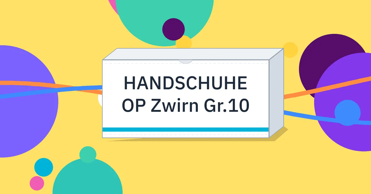 Symbolbild: Packung mit der Aufschrift HANDSCHUHE OP Zwirn Gr.10 (PZN 01727916) – Verfügbarkeit und Bezug in Apotheken in Frankfurt am Main