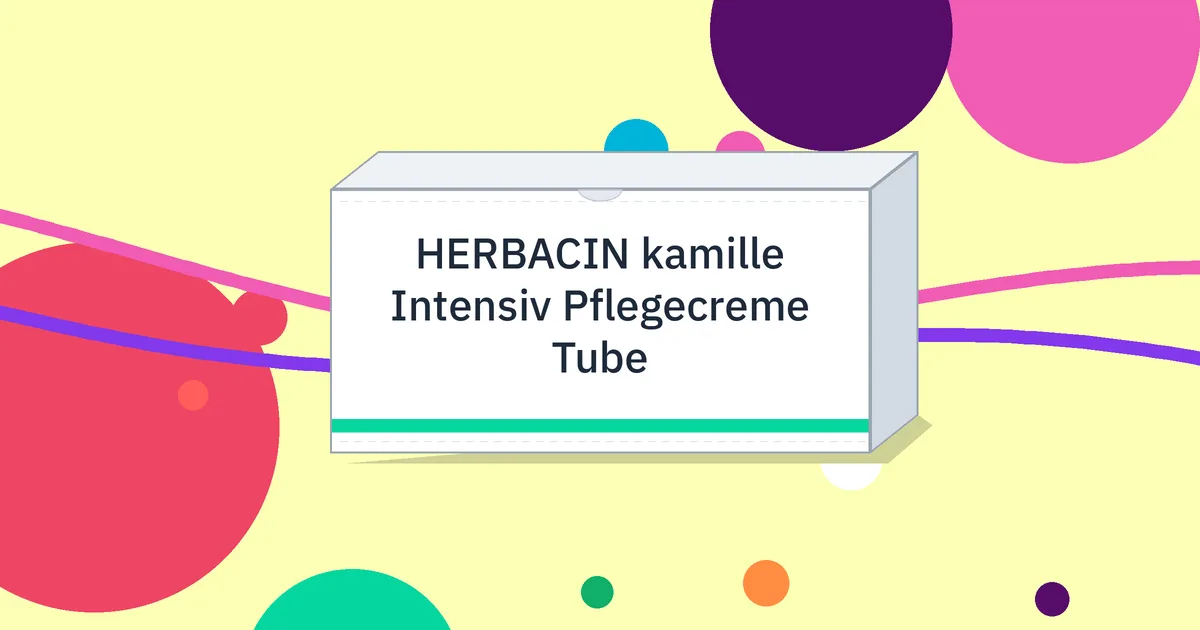 Symbolbild: Packung mit der Aufschrift HERBACIN kamille Intensiv Pflegecreme Tube (PZN 10345208) – Verfügbarkeit und Bezug in Apotheken in Frankfurt am Main