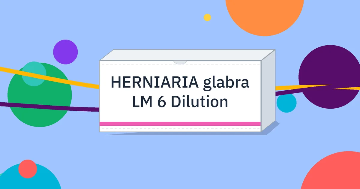 Symbolbild: Packung mit der Aufschrift HERNIARIA glabra LM 6 Dilution (PZN 13552965) – Verfügbarkeit und Bezug in Apotheken in Frankfurt am Main