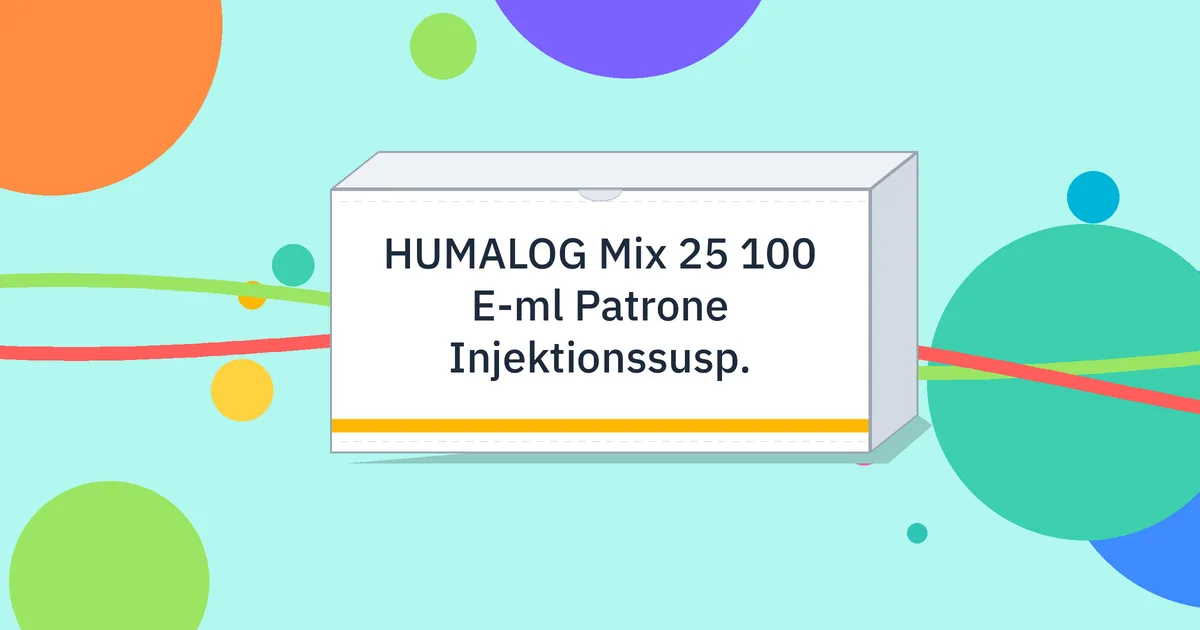 Symbolbild: Packung mit der Aufschrift HUMALOG Mix 25 100 E-ml Patrone Injektionssusp. (PZN 00182113) – Verfügbarkeit und Bezug in Apotheken in Frankfurt am Main