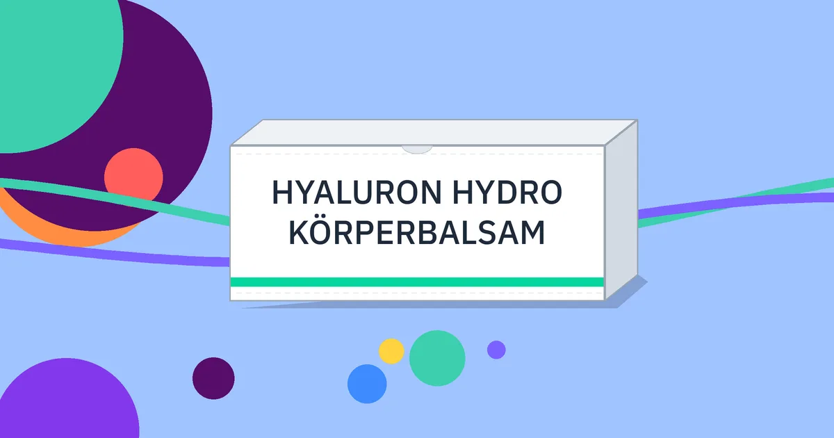 Symbolbild: Packung mit der Aufschrift HYALURON HYDRO KÖRPERBALSAM (PZN 19671777) – Verfügbarkeit und Bezug in Apotheken in Frankfurt am Main