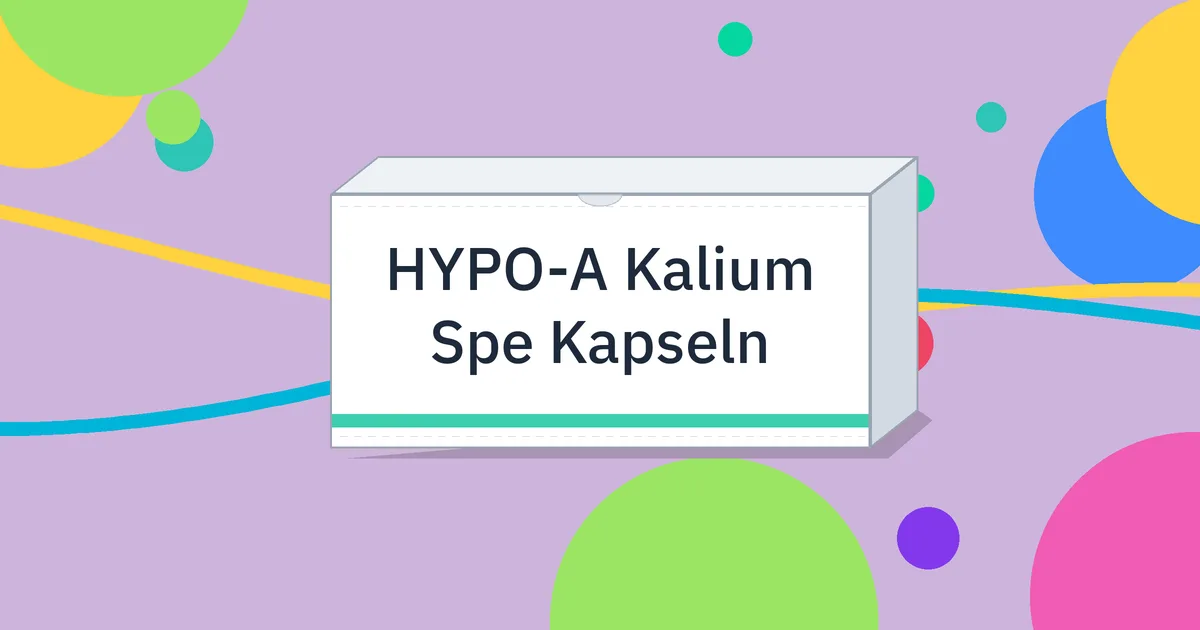 Symbolbild: Packung mit der Aufschrift HYPO-A Kalium Spe Kapseln (PZN 11479661) – Verfügbarkeit und Bezug in Apotheken in Frankfurt am Main