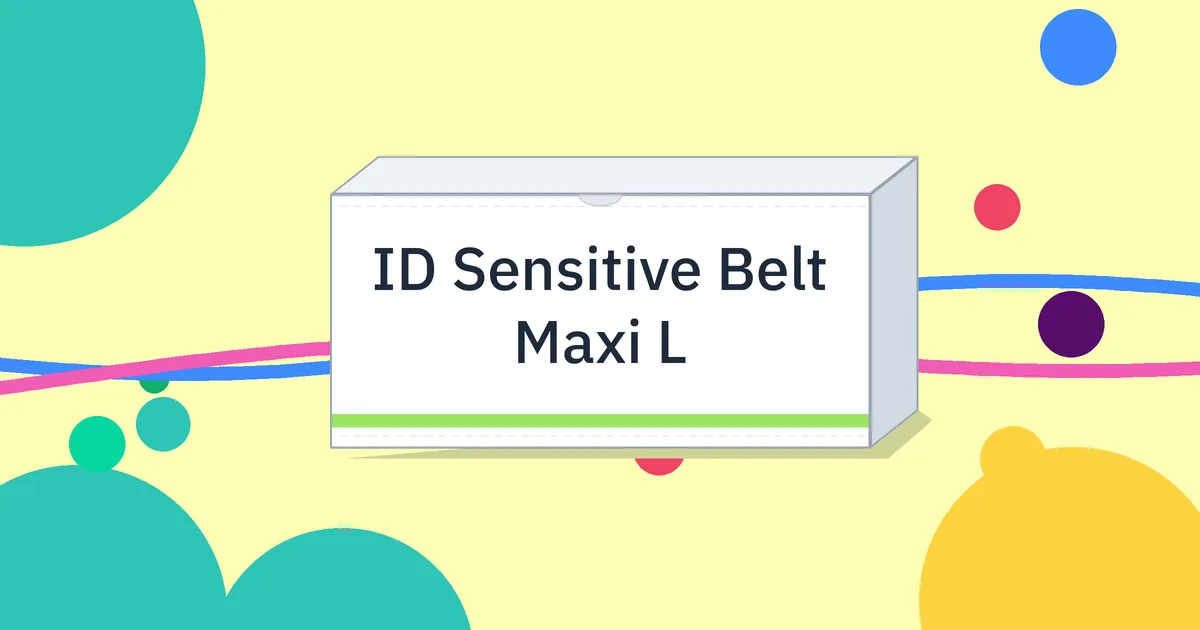Symbolbild: Packung mit der Aufschrift ID Sensitive Belt Maxi L (PZN 19892998) – Verfügbarkeit und Bezug in Apotheken in Frankfurt am Main