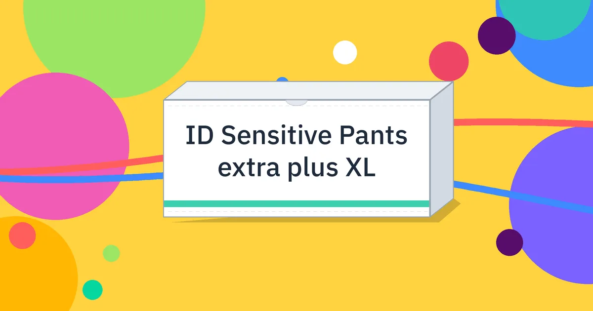Symbolbild: Packung mit der Aufschrift ID Sensitive Pants extra plus XL (PZN 19893584) – Verfügbarkeit und Bezug in Apotheken in Frankfurt am Main