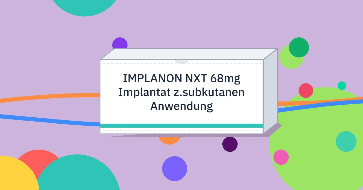 Symbolbild: Packung mit der Aufschrift IMPLANON NXT 68mg Implantat z.subkutanen Anwendung (PZN 09339467) – Verfügbarkeit und Bezug in Apotheken in Frankfurt am Main