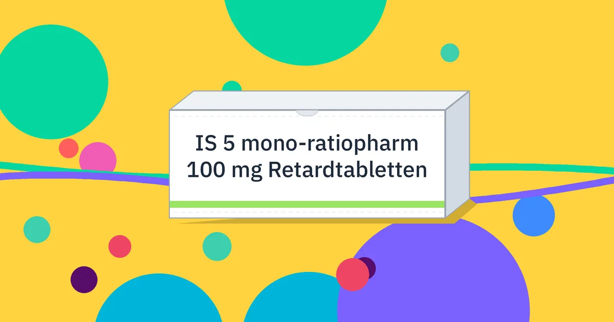 Symbolbild: Packung mit der Aufschrift IS 5 mono-ratiopharm 100 mg Retardtabletten (PZN 09002762) – Verfügbarkeit und Bezug in Apotheken in Frankfurt am Main