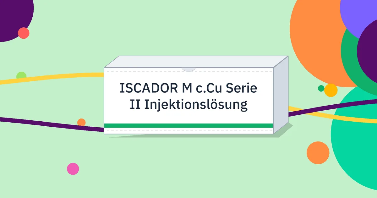 Symbolbild: Packung mit der Aufschrift ISCADOR M c.Cu Serie II Injektionslösung (PZN 09751363) – Verfügbarkeit und Bezug in Apotheken in Frankfurt am Main