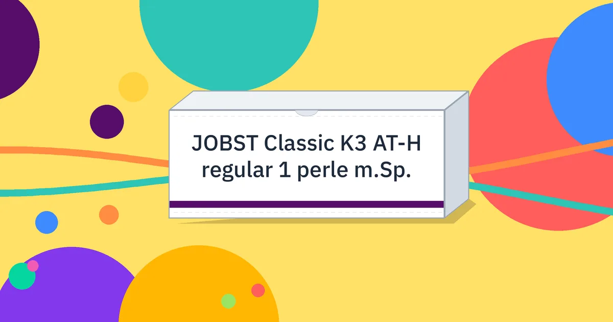 Symbolbild: Packung mit der Aufschrift JOBST Classic K3 AT-H regular 1 perle m.Sp. (PZN 13077524) – Verfügbarkeit und Bezug in Apotheken in Frankfurt am Main