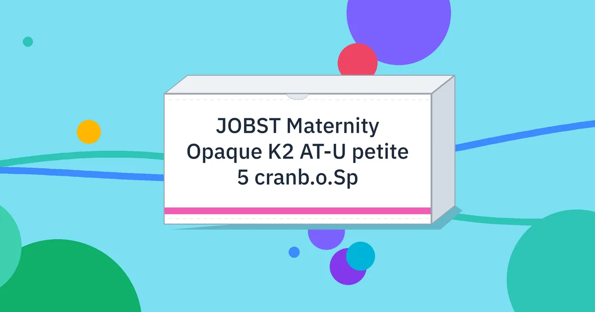 Symbolbild: Packung mit der Aufschrift JOBST Maternity Opaque K2 AT-U petite 5 cranb.o.Sp (PZN 15858929) – Verfügbarkeit und Bezug in Apotheken in Frankfurt am Main