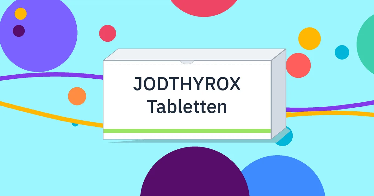 Symbolbild: Packung mit der Aufschrift JODTHYROX Tabletten (PZN 11006537) – Verfügbarkeit und Bezug in Apotheken in Frankfurt am Main