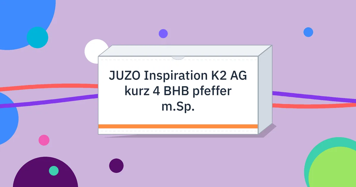 Symbolbild: Packung mit der Aufschrift JUZO Inspiration K2 AG kurz 4 BHB pfeffer m.Sp. (PZN 14833956) – Verfügbarkeit und Bezug in Apotheken in Frankfurt am Main