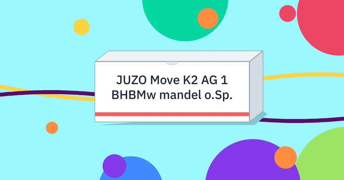 Symbolbild: Packung mit der Aufschrift JUZO Move K2 AG 1 BHBMw mandel o.Sp. (PZN 16649381) – Verfügbarkeit und Bezug in Apotheken in Frankfurt am Main