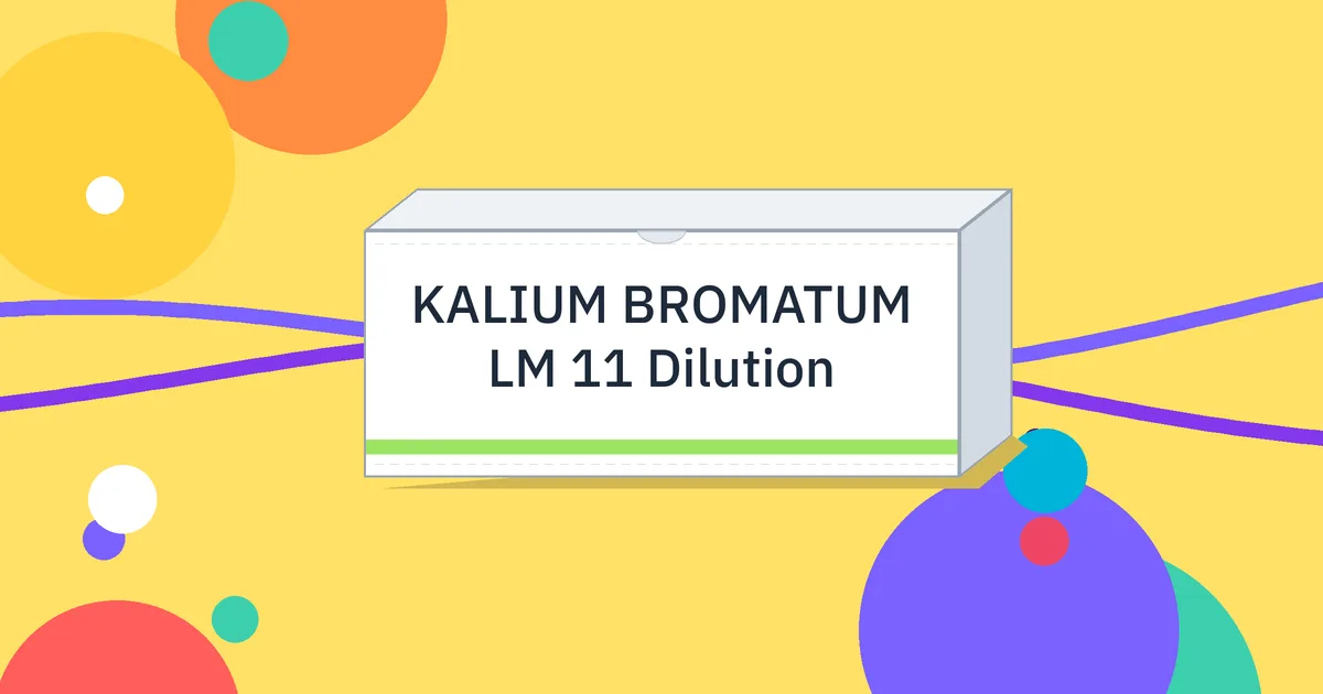 Symbolbild: Packung mit der Aufschrift KALIUM BROMATUM LM 11 Dilution (PZN 12917873) – Verfügbarkeit und Bezug in Apotheken in Frankfurt am Main