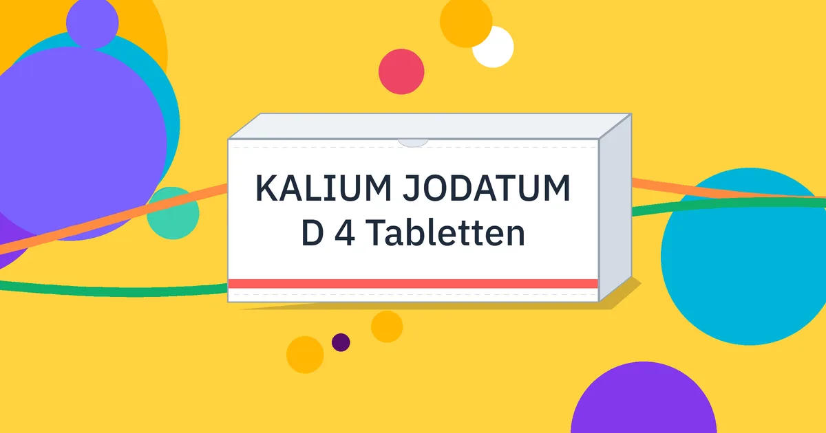 Symbolbild: Packung mit der Aufschrift KALIUM JODATUM D 4 Tabletten (PZN 01775430) – Verfügbarkeit und Bezug in Apotheken in Frankfurt am Main