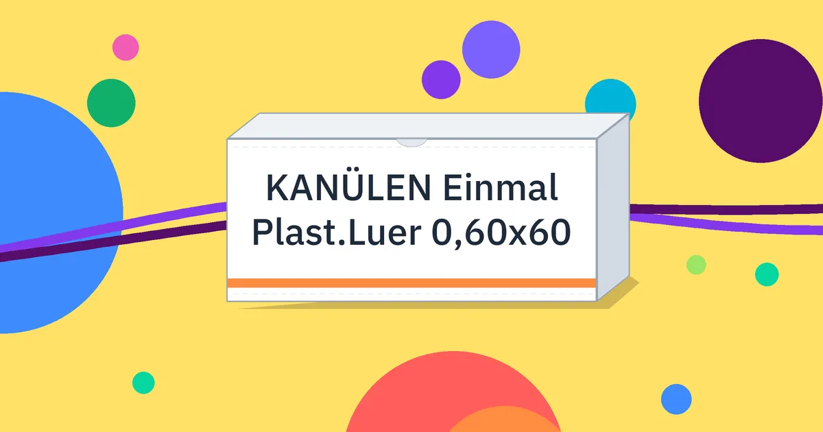 Symbolbild: Packung mit der Aufschrift KANÜLEN Einmal Plast.Luer 0,60x60 (PZN 02440252) – Verfügbarkeit und Bezug in Apotheken in Frankfurt am Main