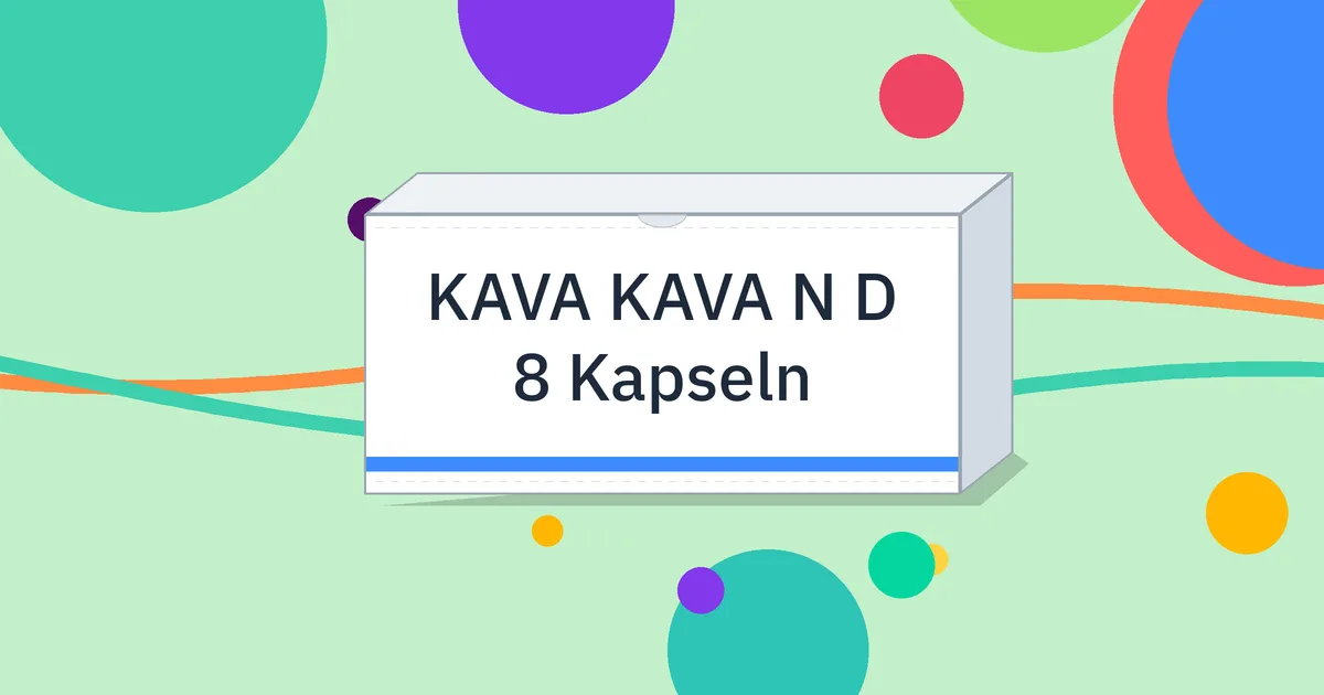 Symbolbild: Packung mit der Aufschrift KAVA KAVA N D 8 Kapseln (PZN 02415171) – Verfügbarkeit und Bezug in Apotheken in Frankfurt am Main