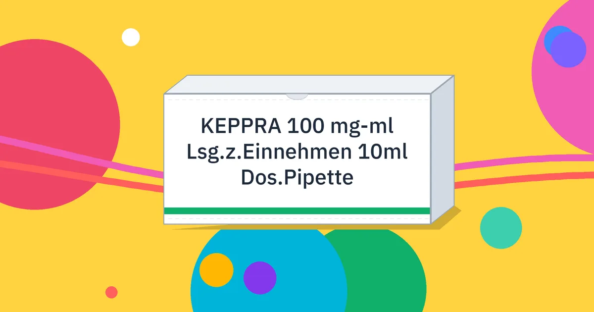Symbolbild: Packung mit der Aufschrift KEPPRA 100 mg-ml Lsg.z.Einnehmen 10ml Dos.Pipette (PZN 04121947) – Verfügbarkeit und Bezug in Apotheken in Frankfurt am Main