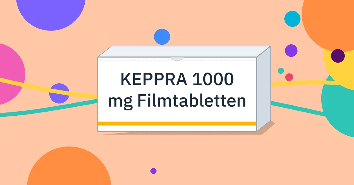 Symbolbild: Packung mit der Aufschrift KEPPRA 1000 mg Filmtabletten (PZN 01897570) – Verfügbarkeit und Bezug in Apotheken in Frankfurt am Main