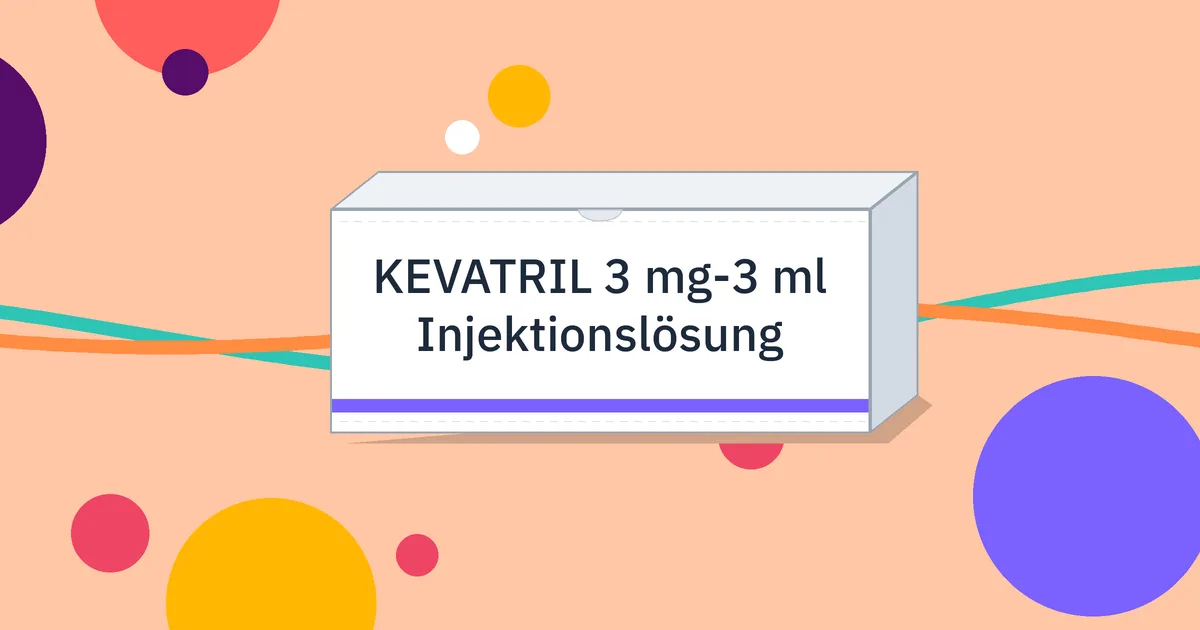 Symbolbild: Packung mit der Aufschrift KEVATRIL 3 mg-3 ml Injektionslösung (PZN 09219303) – Verfügbarkeit und Bezug in Apotheken in Frankfurt am Main
