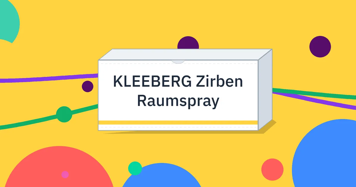 Symbolbild: Packung mit der Aufschrift KLEEBERG Zirben Raumspray (PZN 20282897) – Verfügbarkeit und Bezug in Apotheken in Frankfurt am Main