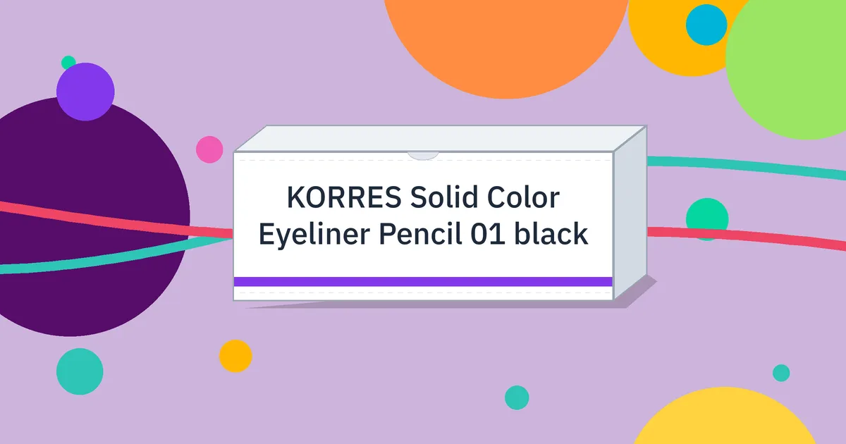 Symbolbild: Packung mit der Aufschrift KORRES Solid Color Eyeliner Pencil 01 black (PZN 19912962) – Verfügbarkeit und Bezug in Apotheken in Frankfurt am Main