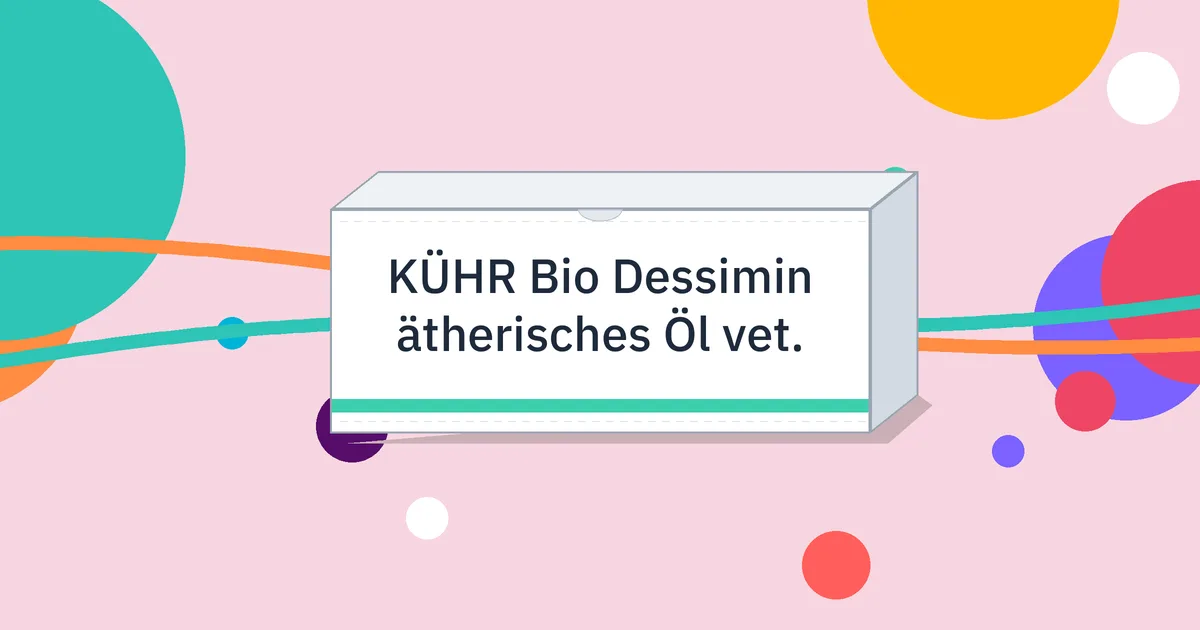 Symbolbild: Packung mit der Aufschrift KÜHR Bio Dessimin ätherisches Öl vet. (PZN 04355734) – Verfügbarkeit und Bezug in Apotheken in Frankfurt am Main