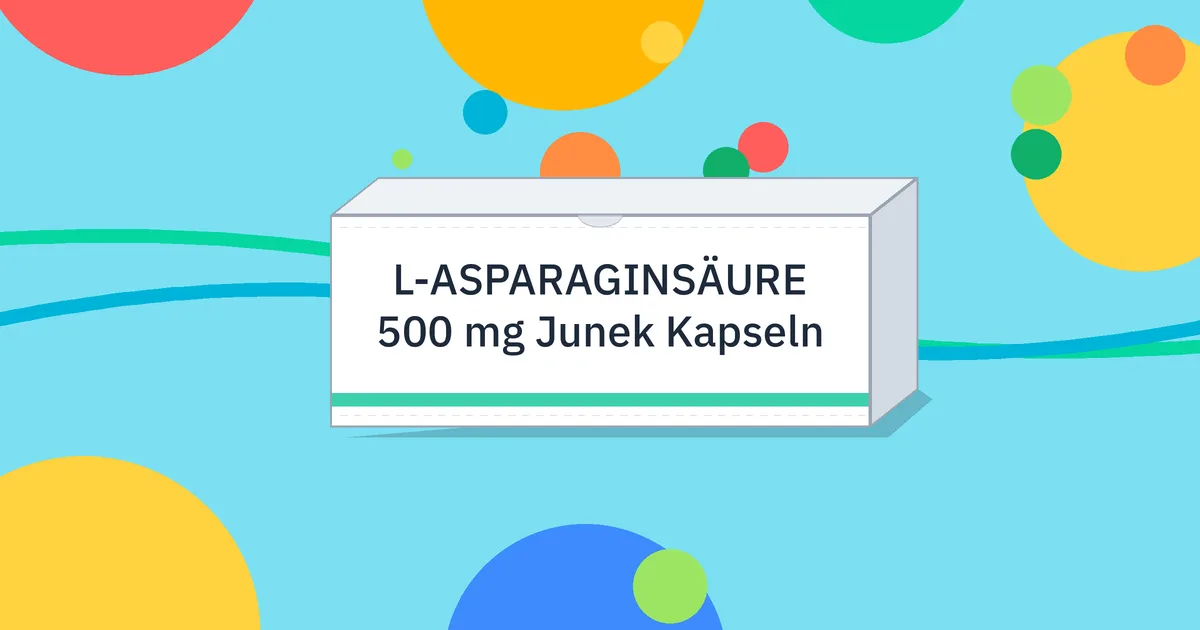 Symbolbild: Packung mit der Aufschrift L-ASPARAGINSÄURE 500 mg Junek Kapseln (PZN 00132262) – Verfügbarkeit und Bezug in Apotheken in Frankfurt am Main