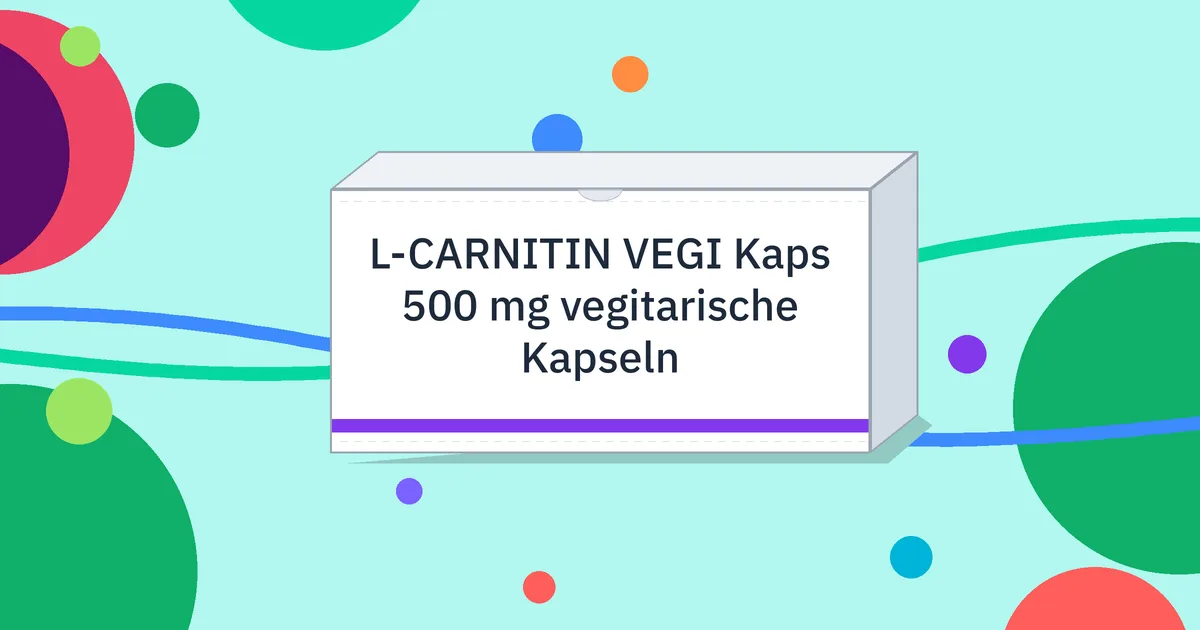 Symbolbild: Packung mit der Aufschrift L-CARNITIN VEGI Kaps 500 mg vegitarische Kapseln (PZN 02463017) – Verfügbarkeit und Bezug in Apotheken in Frankfurt am Main