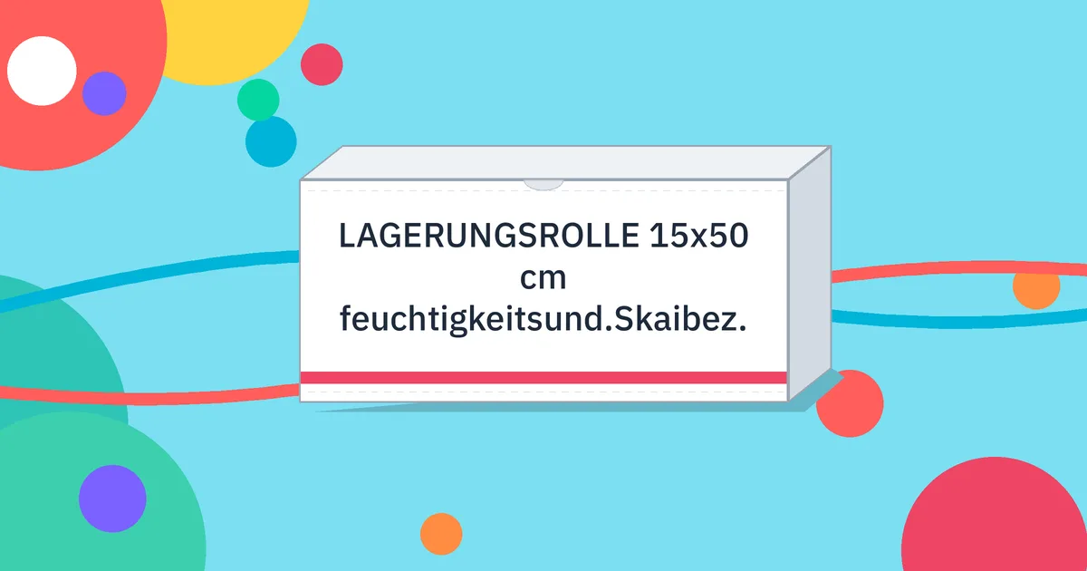 Symbolbild: Packung mit der Aufschrift LAGERUNGSROLLE 15x50 cm feuchtigkeitsund.Skaibez. (PZN 05957286) – Verfügbarkeit und Bezug in Apotheken in Frankfurt am Main