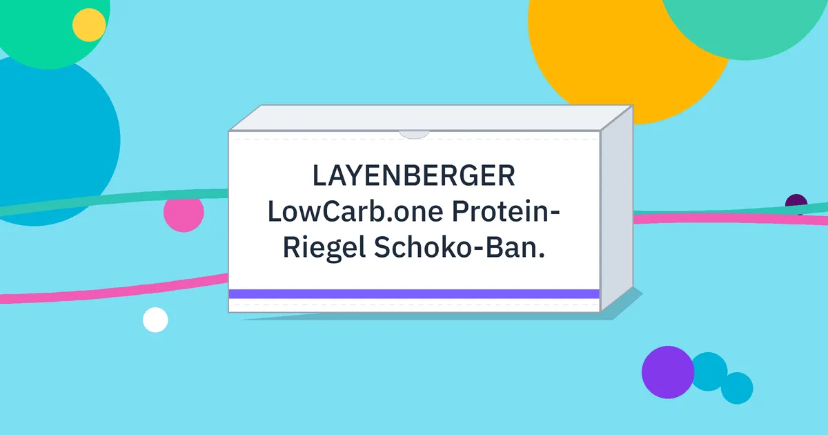 Symbolbild: Packung mit der Aufschrift LAYENBERGER LowCarb.one Protein-Riegel Schoko-Ban. (PZN 10319010) – Verfügbarkeit und Bezug in Apotheken in Frankfurt am Main