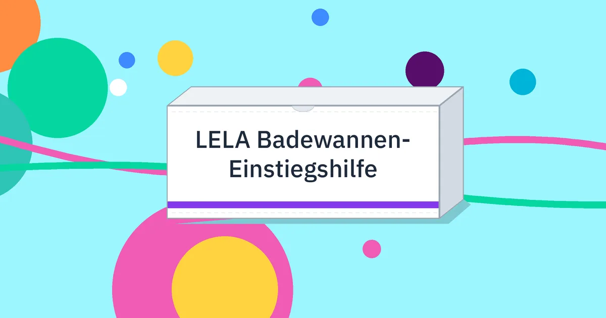 Symbolbild: Packung mit der Aufschrift LELA Badewannen-Einstiegshilfe (PZN 17941132) – Verfügbarkeit und Bezug in Apotheken in Frankfurt am Main