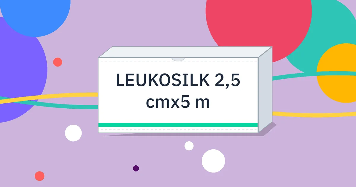 Symbolbild: Packung mit der Aufschrift LEUKOSILK 2,5 cmx5 m (PZN 16595202) – Verfügbarkeit und Bezug in Apotheken in Frankfurt am Main