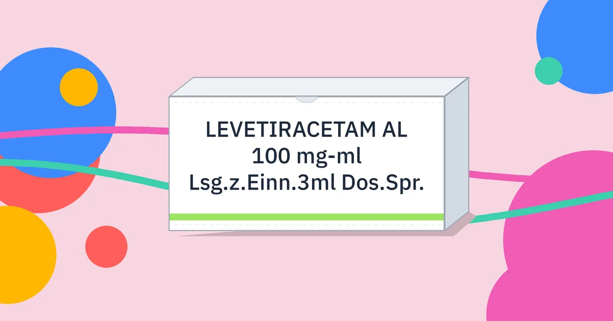 Symbolbild: Packung mit der Aufschrift LEVETIRACETAM AL 100 mg-ml Lsg.z.Einn.3ml Dos.Spr. (PZN 14352777) – Verfügbarkeit und Bezug in Apotheken in Frankfurt am Main