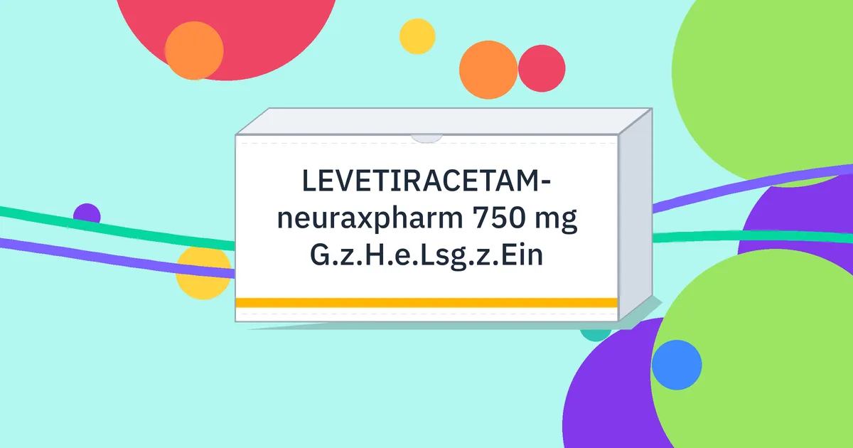 Symbolbild: Packung mit der Aufschrift LEVETIRACETAM-neuraxpharm 750 mg G.z.H.e.Lsg.z.Ein (PZN 10251789) – Verfügbarkeit und Bezug in Apotheken in Frankfurt am Main
