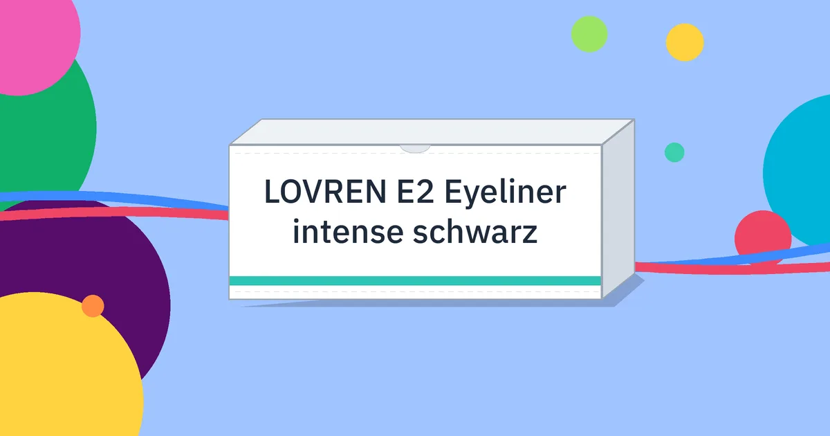 Symbolbild: Packung mit der Aufschrift LOVREN E2 Eyeliner intense schwarz (PZN 19819168) – Verfügbarkeit und Bezug in Apotheken in Frankfurt am Main