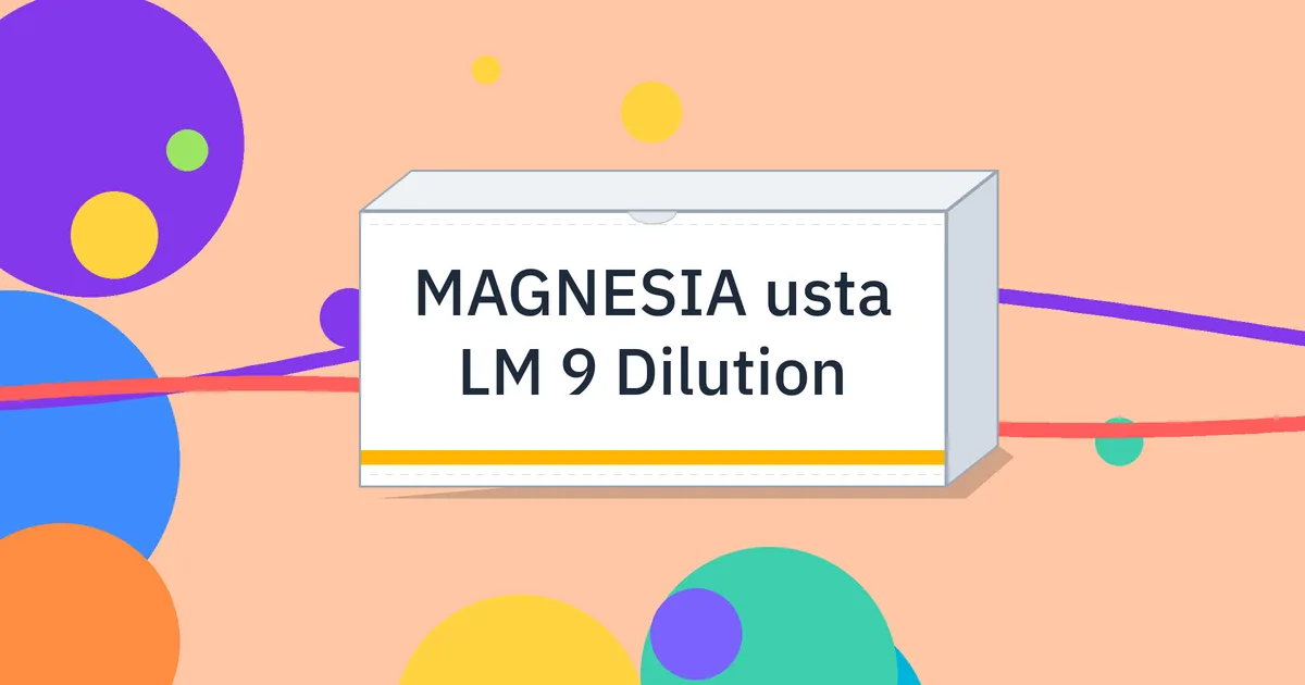 Symbolbild: Packung mit der Aufschrift MAGNESIA usta LM 9 Dilution (PZN 13538907) – Verfügbarkeit und Bezug in Apotheken in Frankfurt am Main