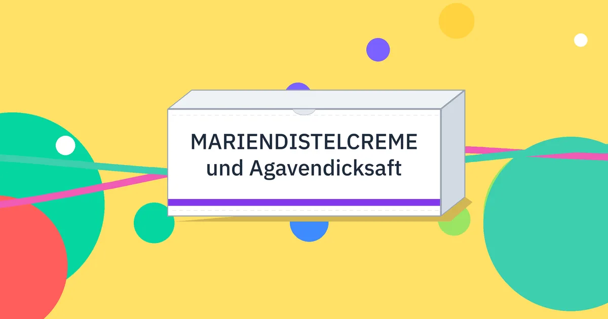 Symbolbild: Packung mit der Aufschrift MARIENDISTELCREME und Agavendicksaft (PZN 19399654) – Verfügbarkeit und Bezug in Apotheken in Frankfurt am Main
