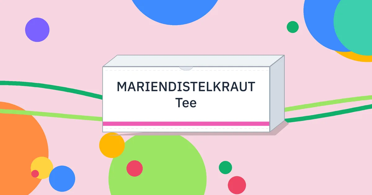 Symbolbild: Packung mit der Aufschrift MARIENDISTELKRAUT Tee (PZN 20083459) – Verfügbarkeit und Bezug in Apotheken in Frankfurt am Main