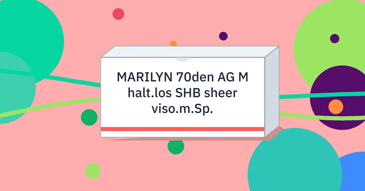 Symbolbild: Packung mit der Aufschrift MARILYN 70den AG M halt.los SHB sheer viso.m.Sp. (PZN 16187495) – Verfügbarkeit und Bezug in Apotheken in Frankfurt am Main