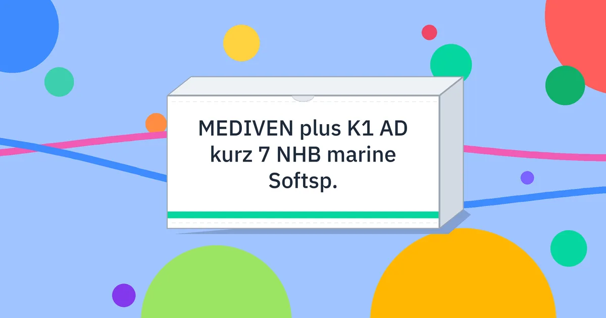 Symbolbild: Packung mit der Aufschrift MEDIVEN plus K1 AD kurz 7 NHB marine Softsp. (PZN 15898679) – Verfügbarkeit und Bezug in Apotheken in Frankfurt am Main