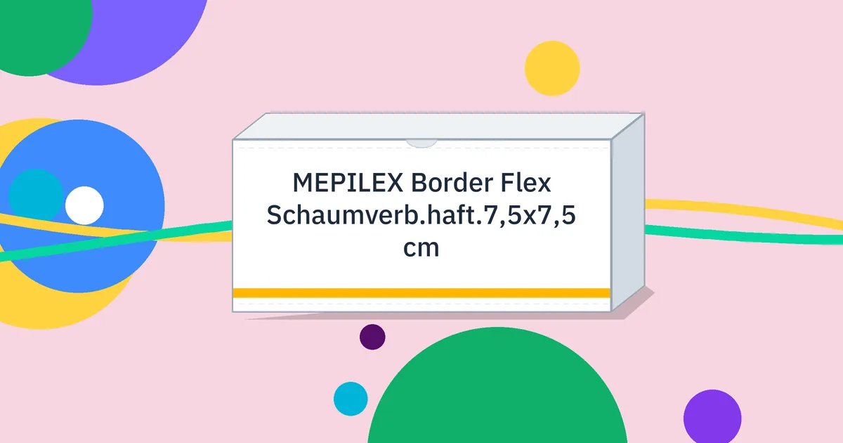 Symbolbild: Packung mit der Aufschrift MEPILEX Border Flex Schaumverb.haft.7,5x7,5 cm (PZN 18664551) – Verfügbarkeit und Bezug in Apotheken in Frankfurt am Main