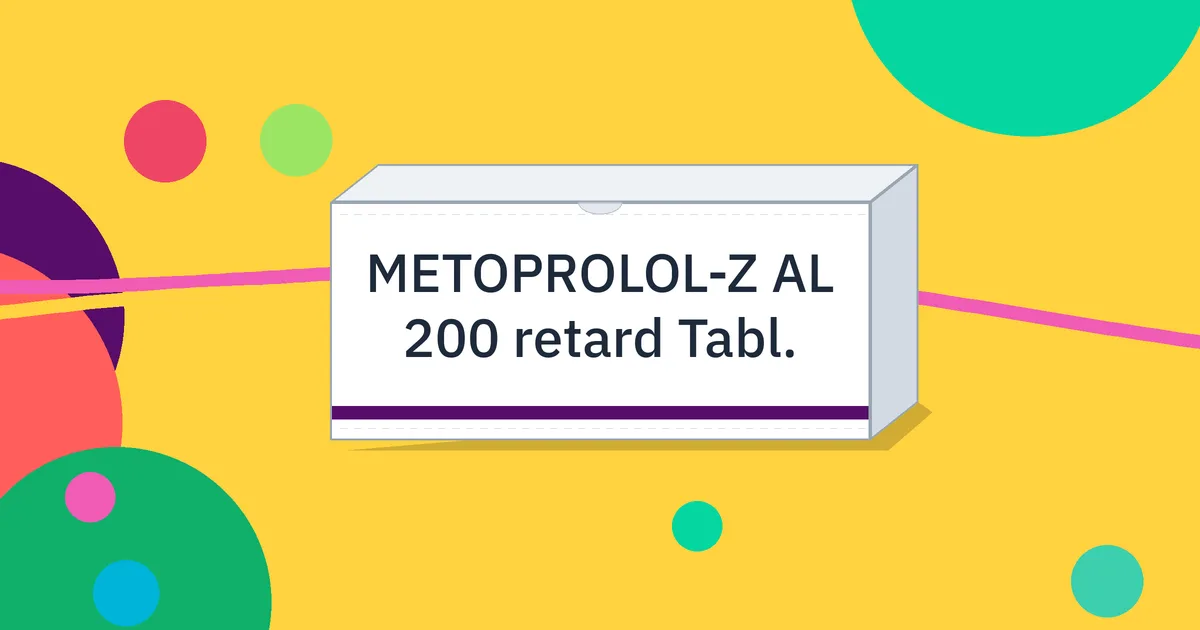 Symbolbild: Packung mit der Aufschrift METOPROLOL-Z AL 200 retard Tabl. (PZN 03360302) – Verfügbarkeit und Bezug in Apotheken in Frankfurt am Main