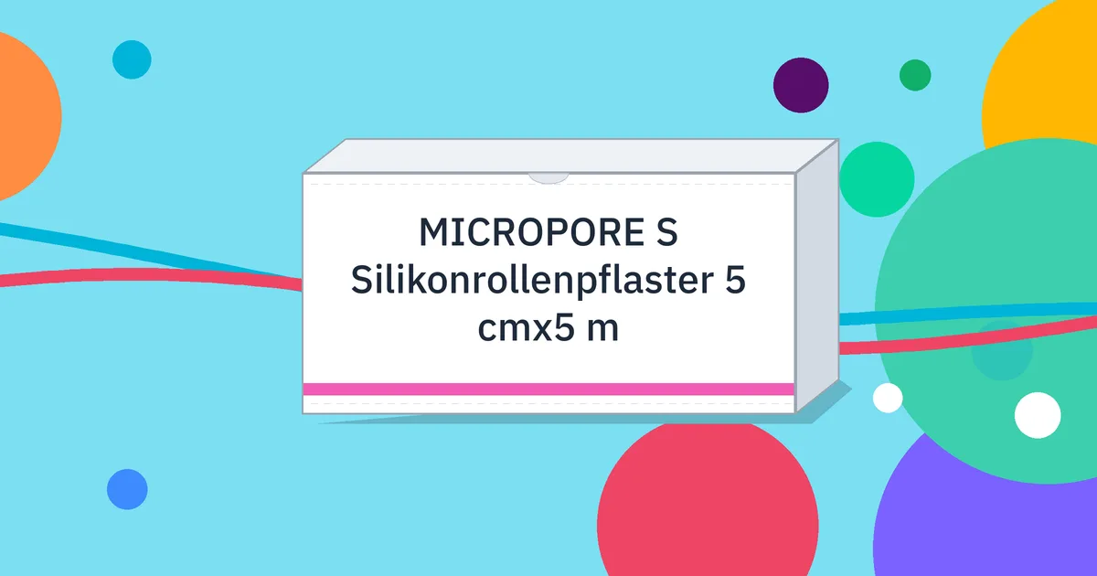 Symbolbild: Packung mit der Aufschrift MICROPORE S Silikonrollenpflaster 5 cmx5 m (PZN 16015529) – Verfügbarkeit und Bezug in Apotheken in Frankfurt am Main