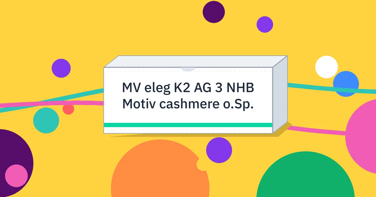 Symbolbild: Packung mit der Aufschrift MV eleg K2 AG 3 NHB Motiv cashmere o.Sp. (PZN 15721567) – Verfügbarkeit und Bezug in Apotheken in Frankfurt am Main