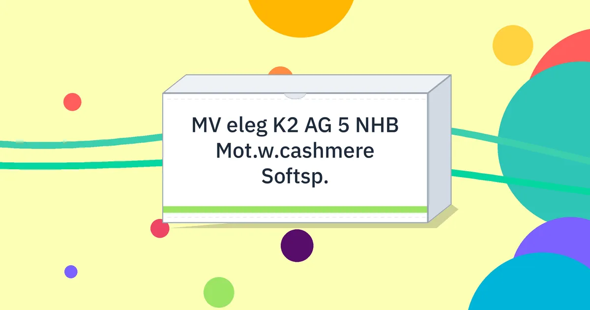 Symbolbild: Packung mit der Aufschrift MV eleg K2 AG 5 NHB Mot.w.cashmere Softsp. (PZN 15726435) – Verfügbarkeit und Bezug in Apotheken in Frankfurt am Main