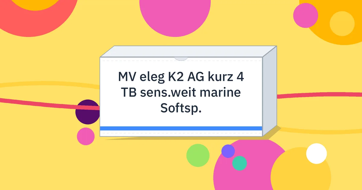 Symbolbild: Packung mit der Aufschrift MV eleg K2 AG kurz 4 TB sens.weit marine Softsp. (PZN 14607208) – Verfügbarkeit und Bezug in Apotheken in Frankfurt am Main