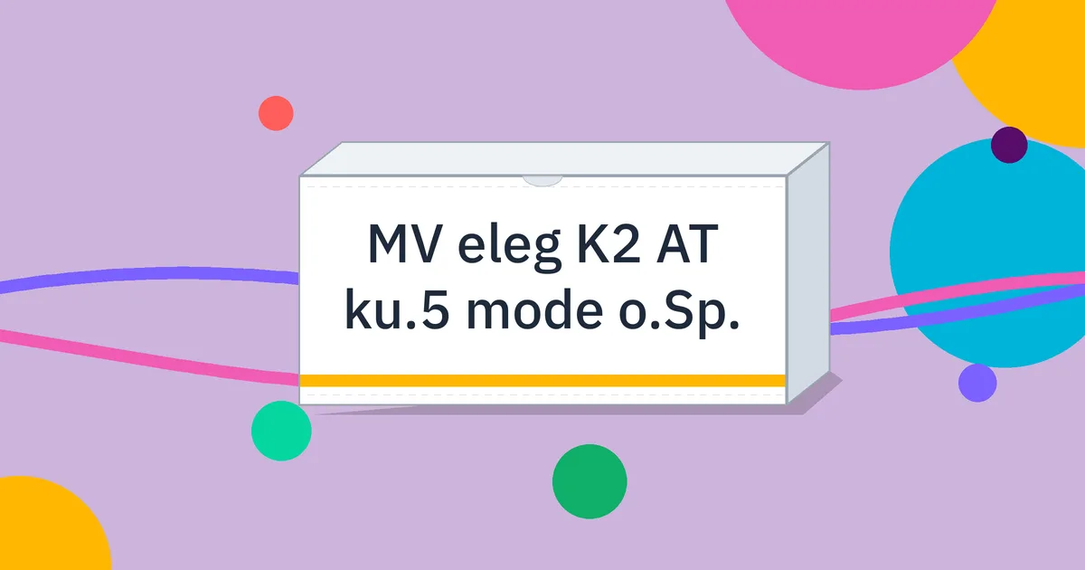 Symbolbild: Packung mit der Aufschrift MV eleg K2 AT ku.5 mode o.Sp. (PZN 04542809) – Verfügbarkeit und Bezug in Apotheken in Frankfurt am Main