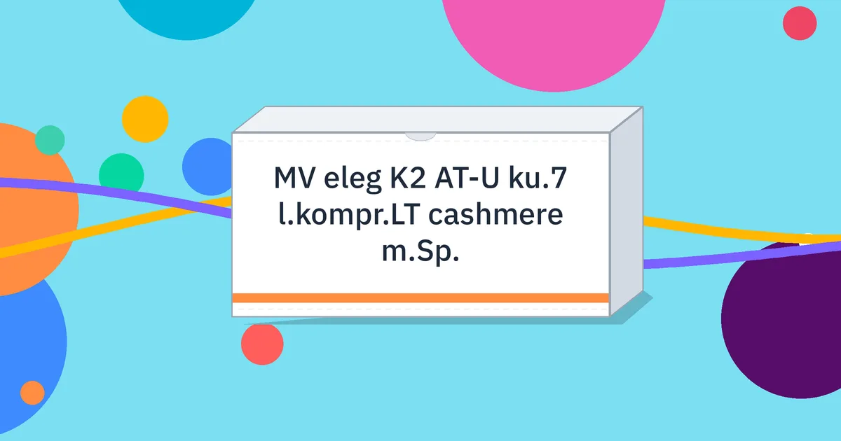 Symbolbild: Packung mit der Aufschrift MV eleg K2 AT-U ku.7 l.kompr.LT cashmere m.Sp. (PZN 14665269) – Verfügbarkeit und Bezug in Apotheken in Frankfurt am Main