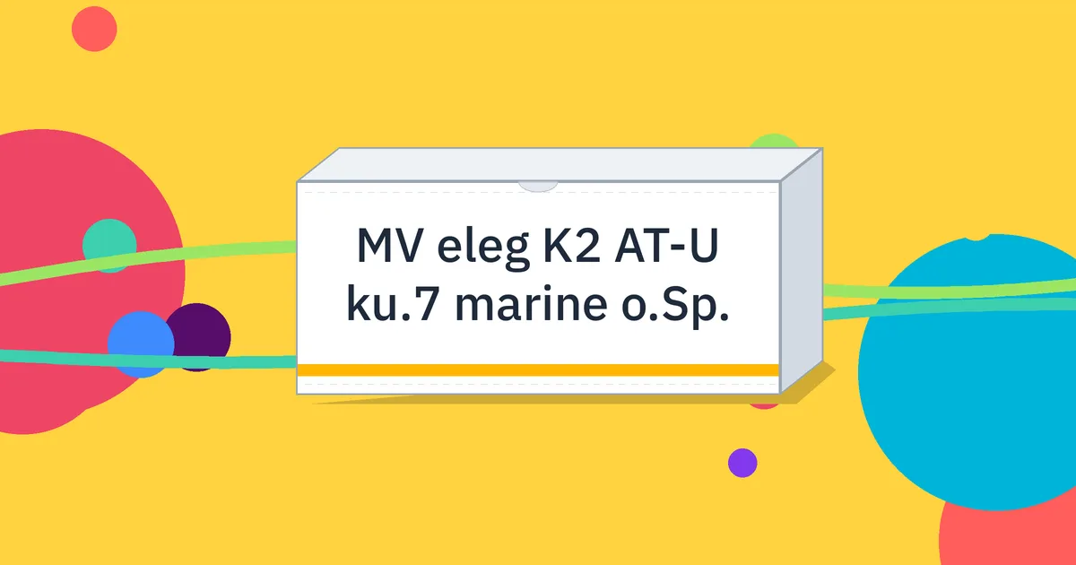 Symbolbild: Packung mit der Aufschrift MV eleg K2 AT-U ku.7 marine o.Sp. (PZN 15292089) – Verfügbarkeit und Bezug in Apotheken in Frankfurt am Main